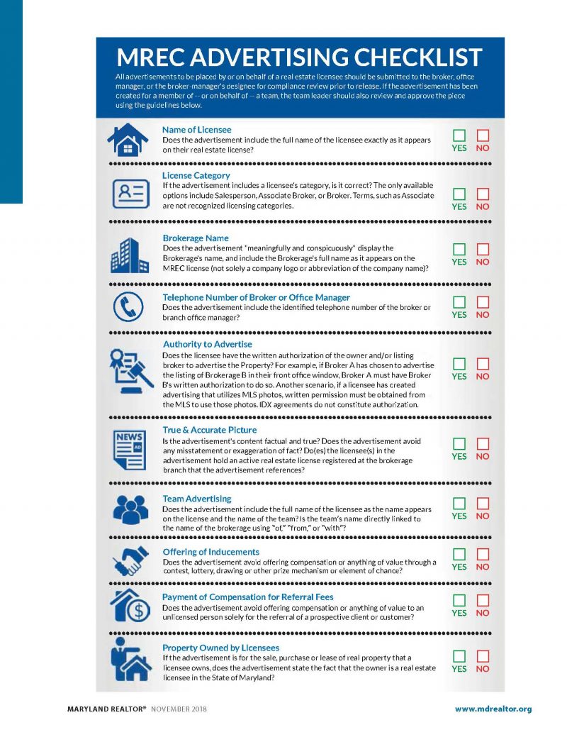 MREC Advertising Checklist | GBBR