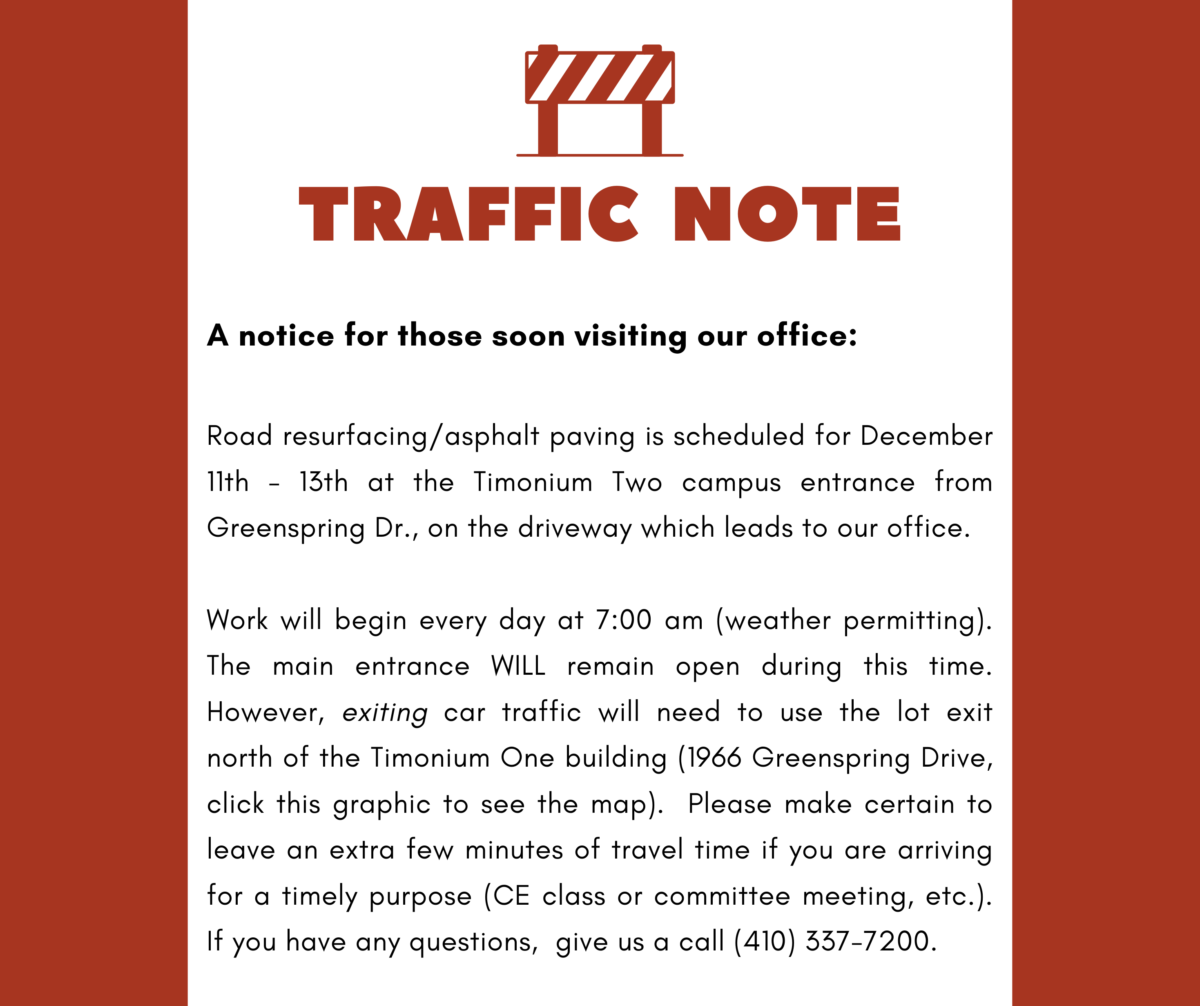 Traffic Note paving at Timonium Two | GBBR